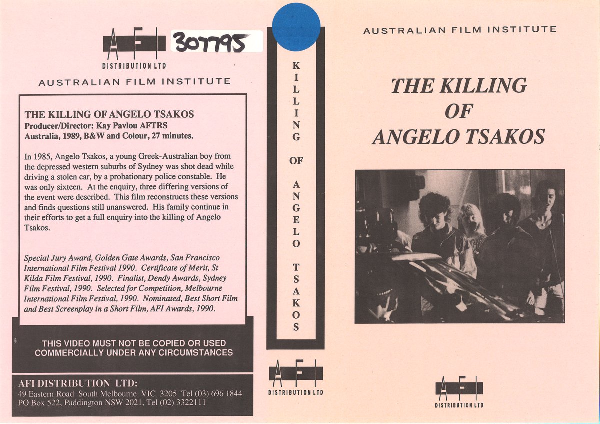 The Killing of Angelo Tsakos | Kay Pavlou | 1989 | ACMI collection ...
