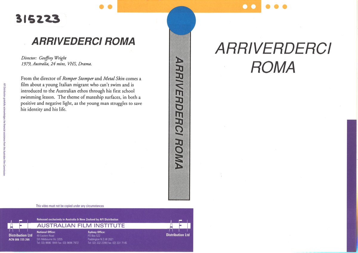 Arrivederci Roma | Geoffrey Wright | 1979 | ACMI collection | ACMI ...