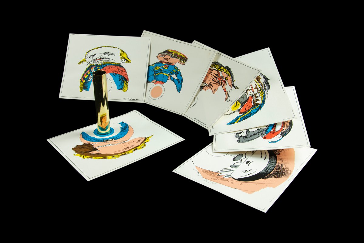 Les Anamorphoses (Anamorphosis) optical toys with viewing cylinder ...