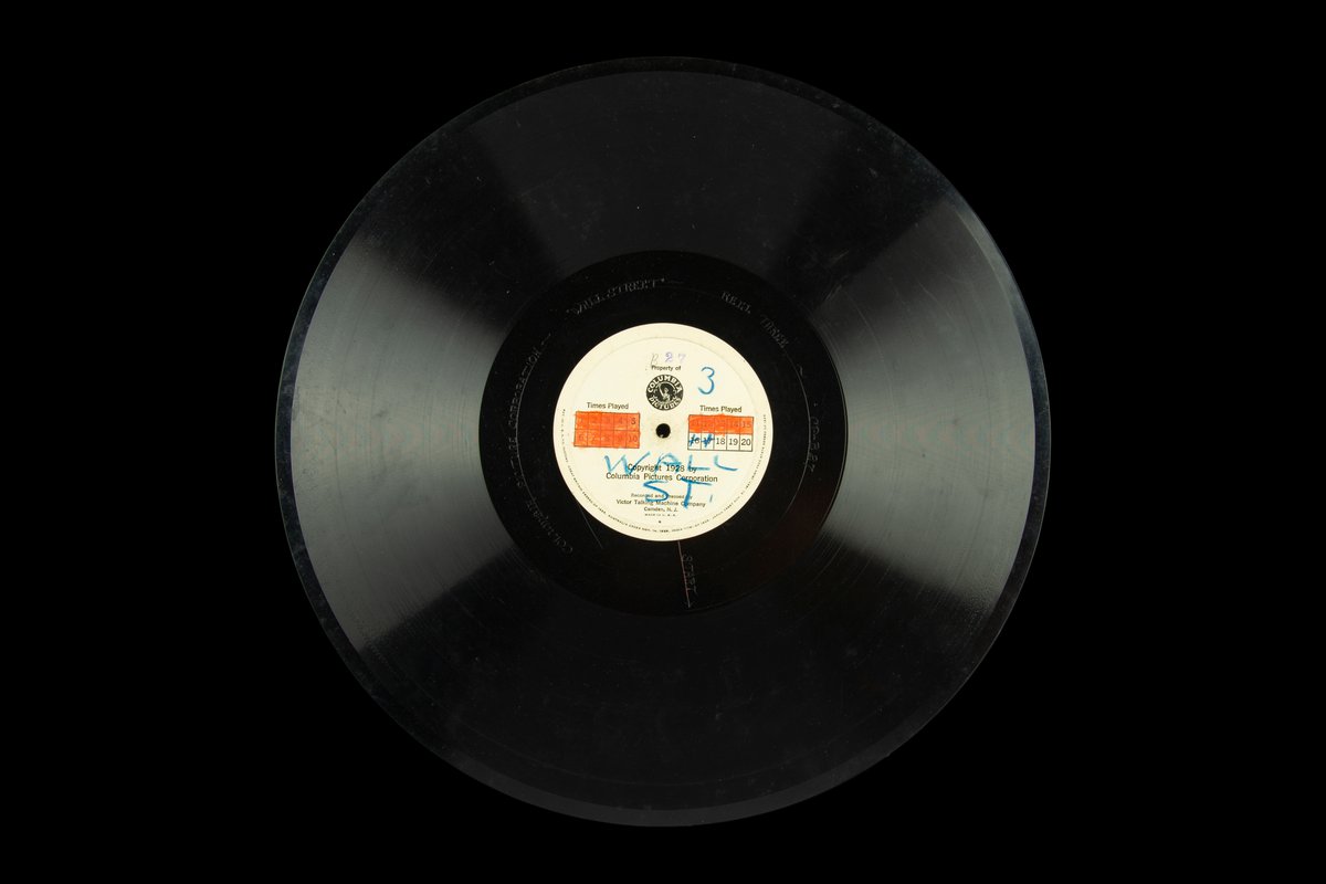 Vitaphone Disc: Columbia Pictures Corporation, "Wall Street", CP-B27 ...