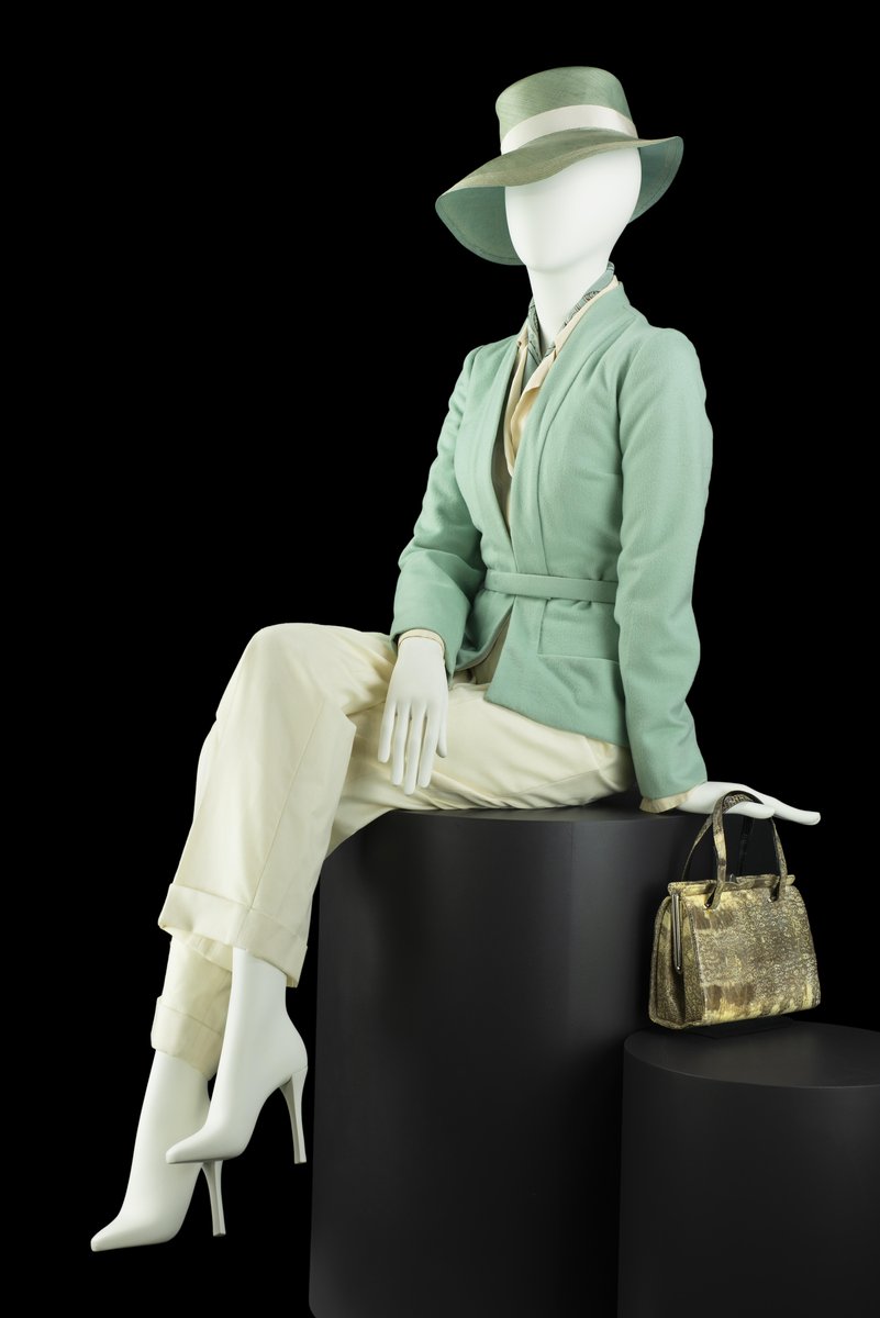 Nancy's (Amanda Woodhams) mint jacket and ivory toursers | ACMI ...