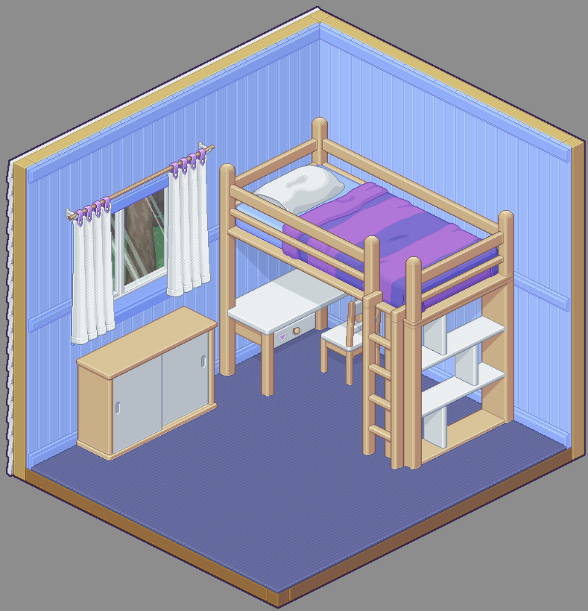 Bunk bed concept art from Unpacking 3/3 | 2017 | ACMI collection | ACMI ...