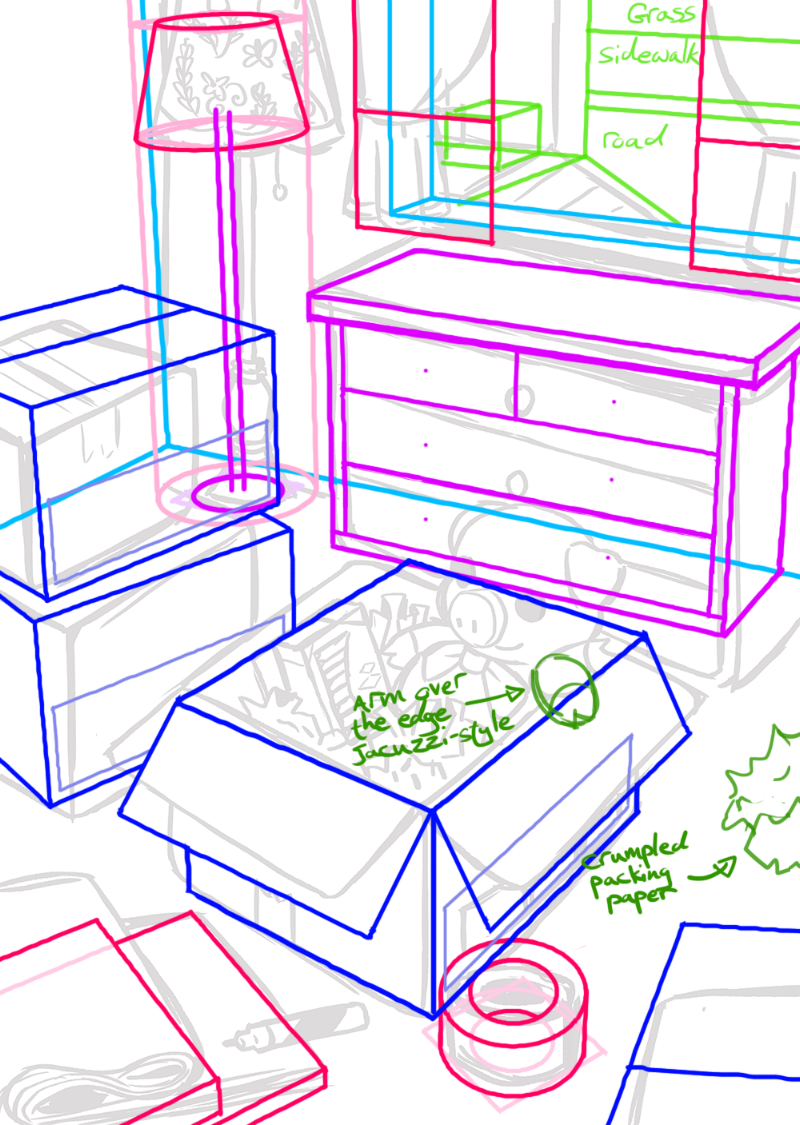 Packing boxes concept from Unpacking | 2017 | ACMI collection | ACMI: Your museum of screen culture