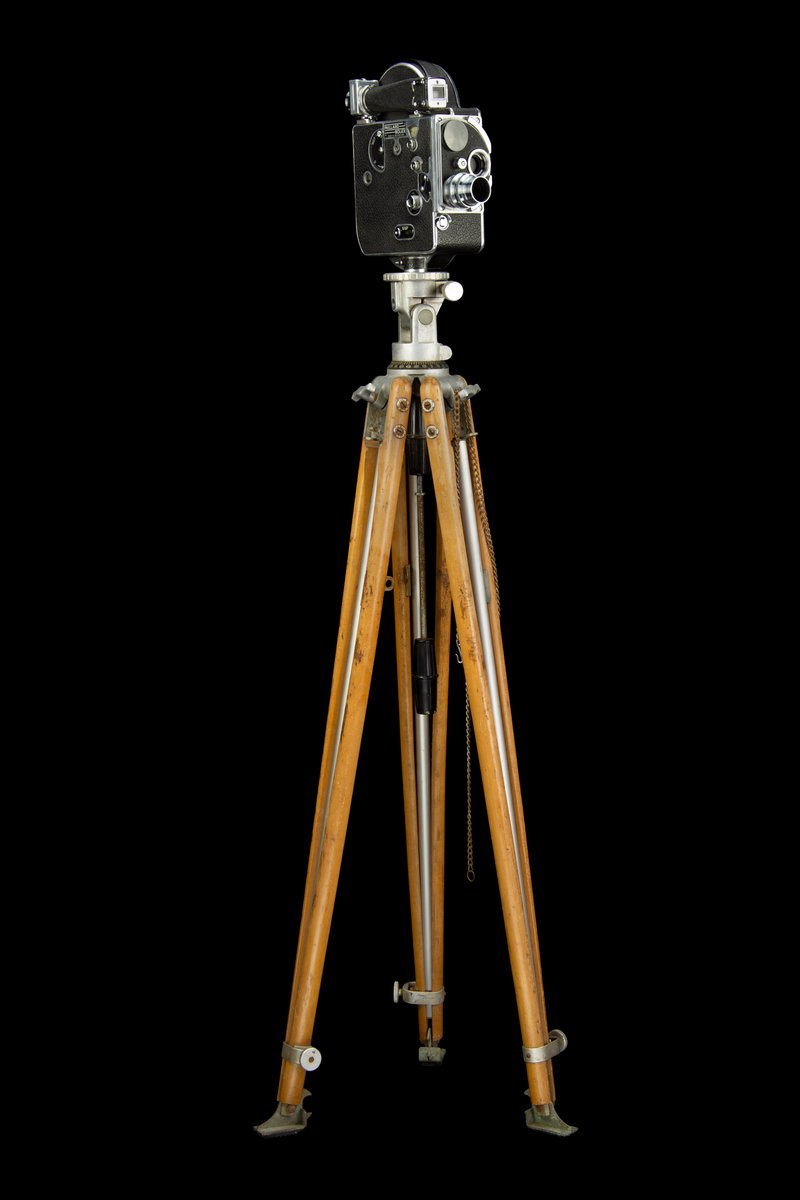 H-16 camera with wood and aluminum tripod | Paillard Bolex | ACMI ...