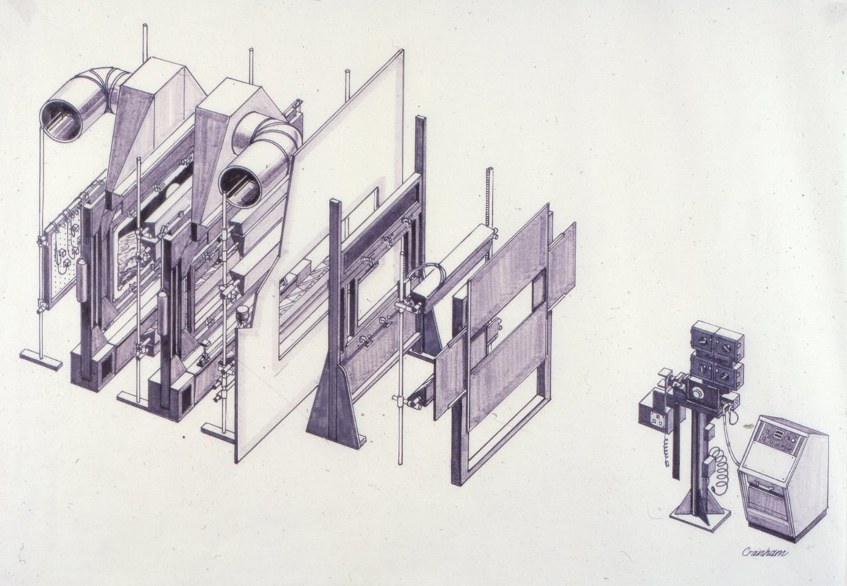 Technical drawing of process for filming matte paintings | Warner Bros ...